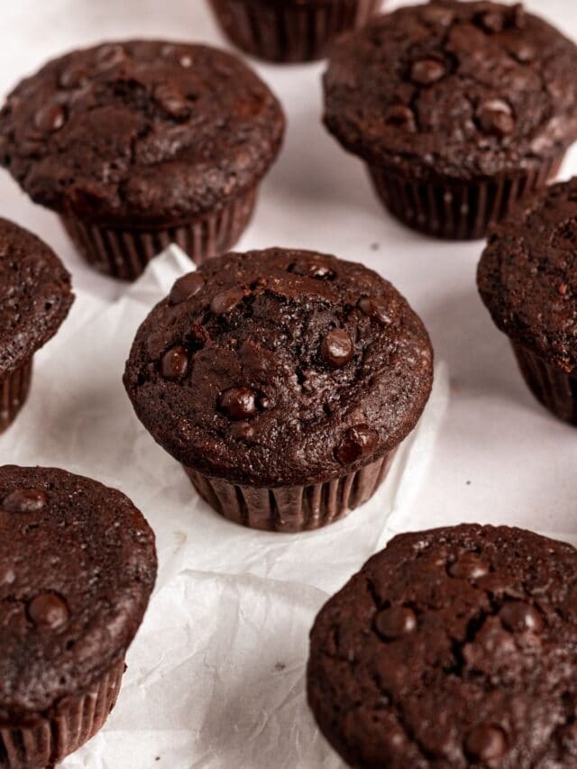 Moist Double Chocolate Muffins - Rich And Delish