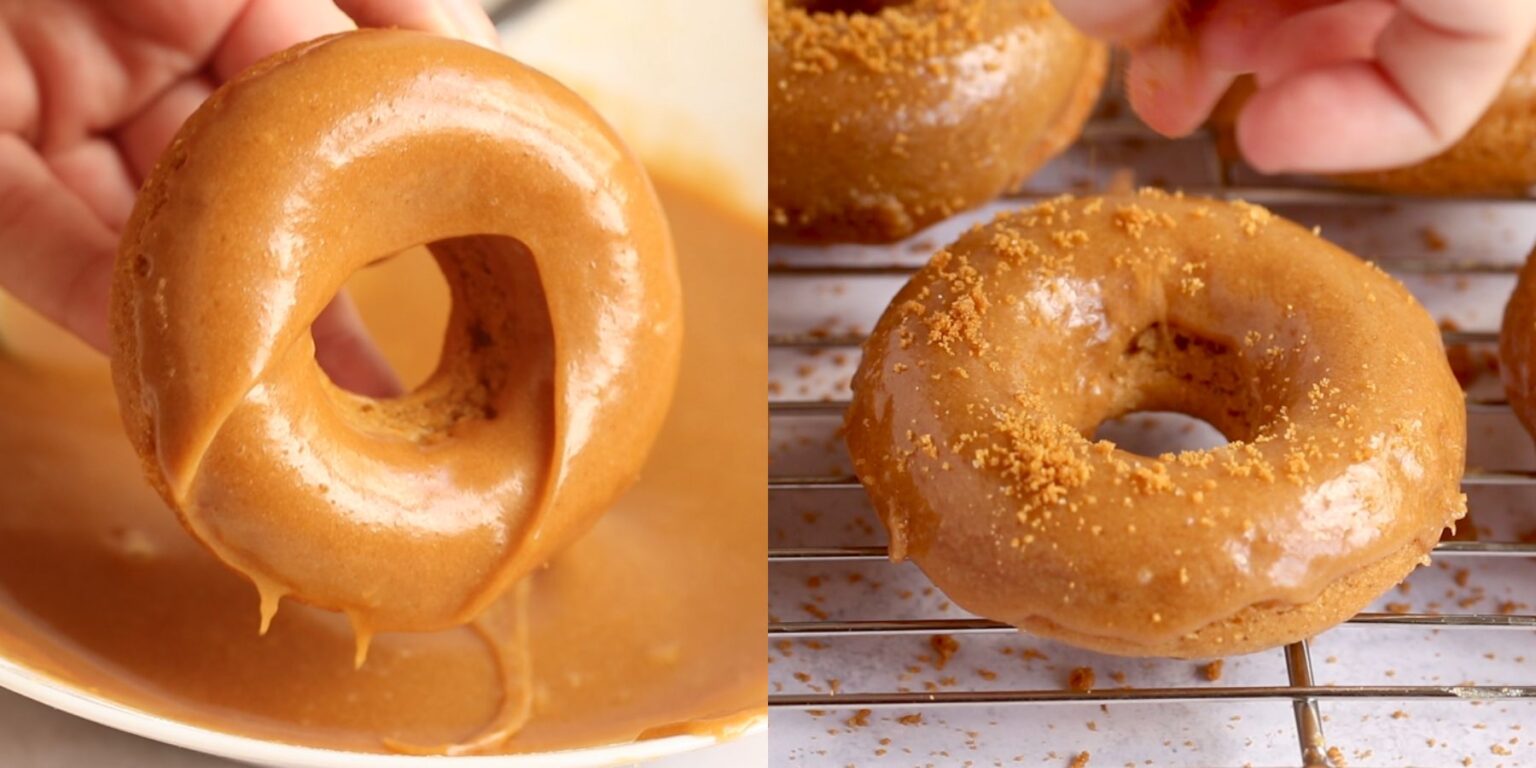 Lotus Biscoff Donuts - Rich And Delish