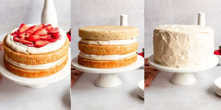 Strawberry Jam Cake (Vanilla Strawberry Cake) - Rich And Delish