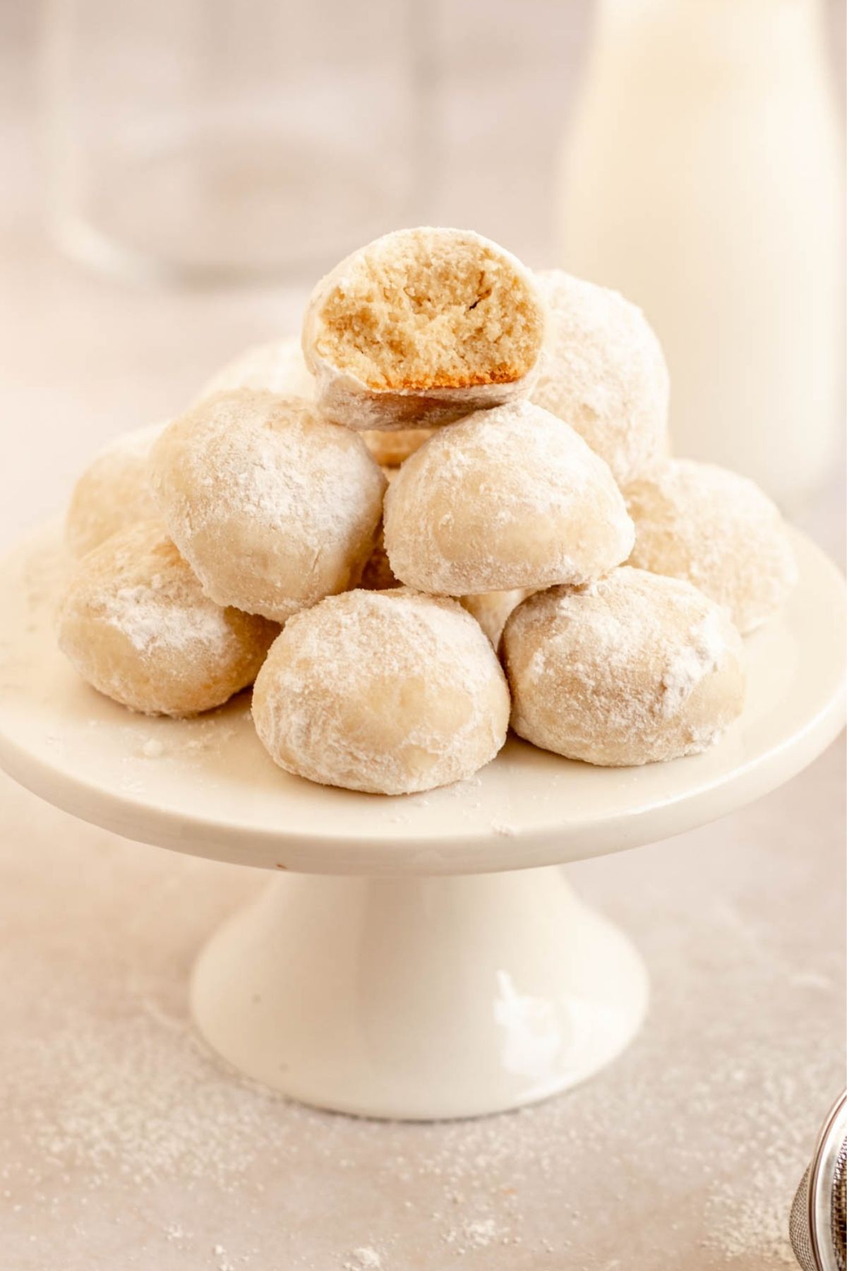 Almond Snowball cookies - Rich And Delish