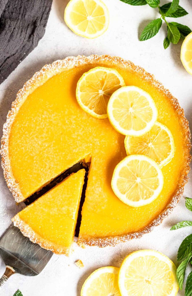French Lemon Tart W/ Lemon Curd - Rich And Delish