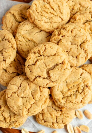 Chewy Peanut Butter Cookies (Soft & One Bowl) - Rich And Delish