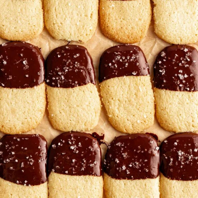 Chocolate Dipped Shortbread Cookies - Rich And Delish