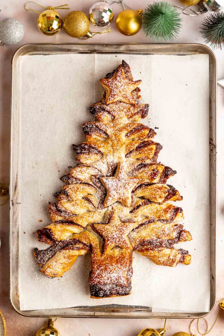 Puff Pastry Nutella Christmas Tree - Rich And Delish