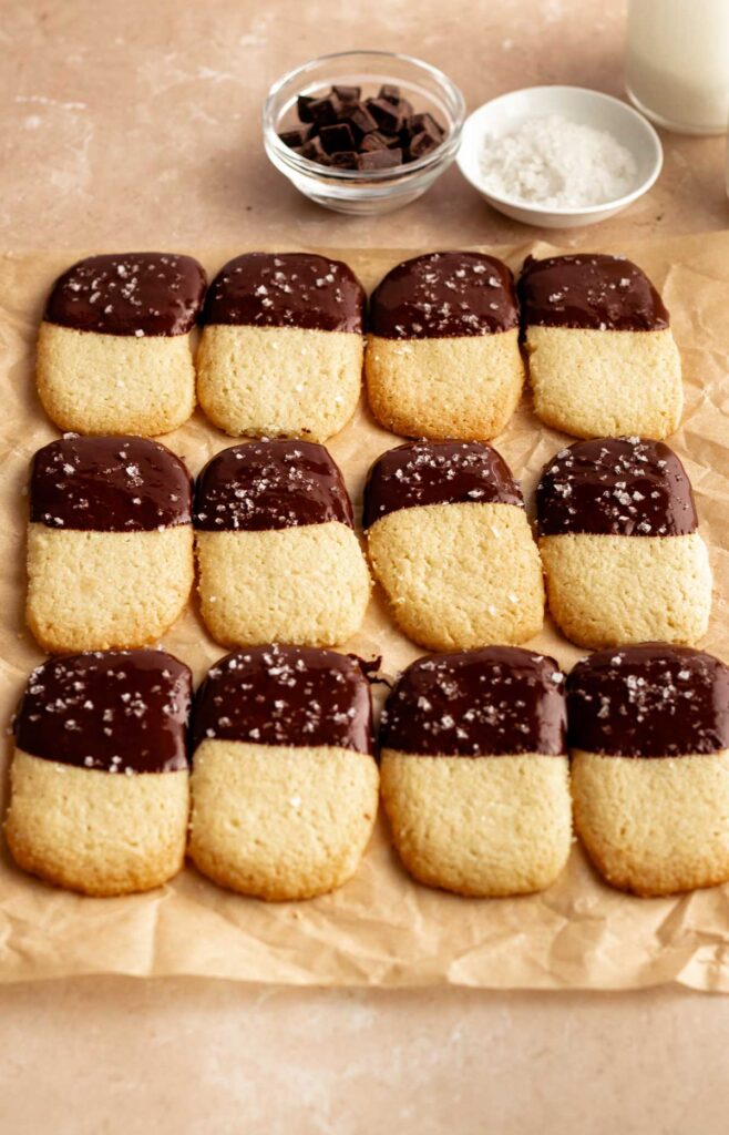 Chocolate Dipped Shortbread Cookies - Rich And Delish