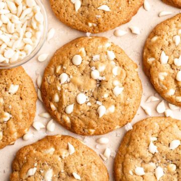 Chewy White Chocolate Chip Cookies - Rich And Delish