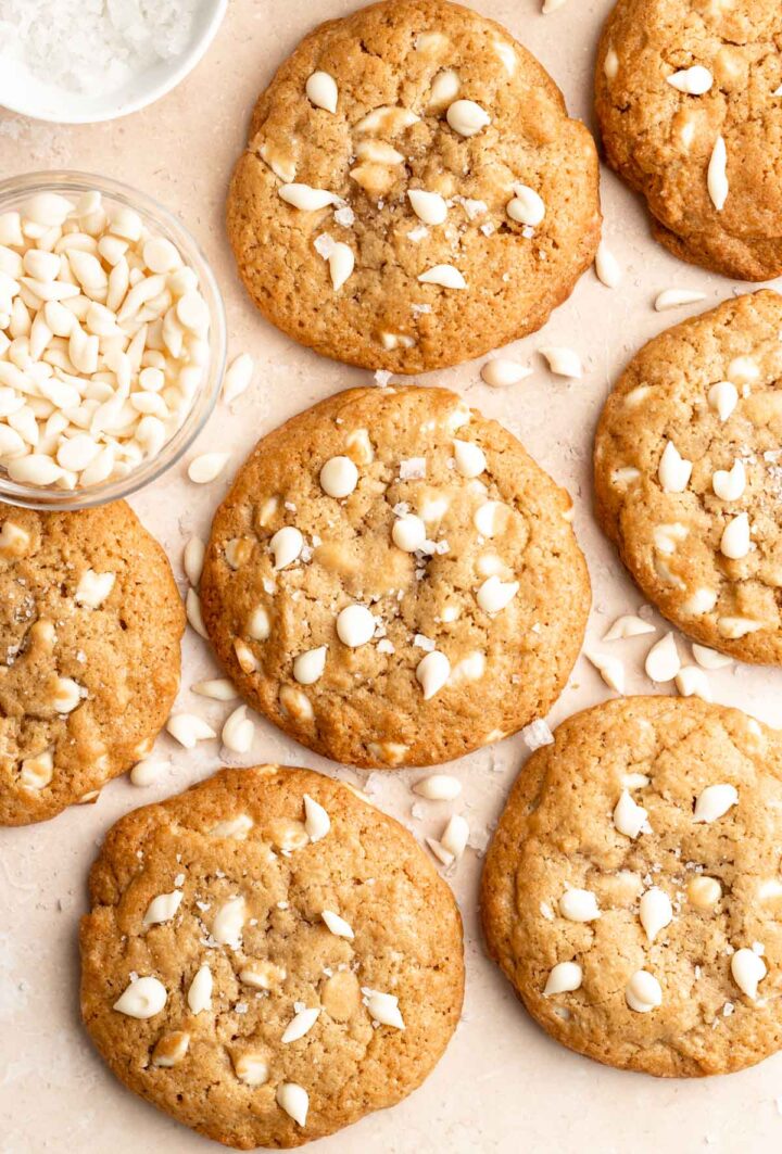 Chewy White Chocolate Chip Cookies - Rich And Delish