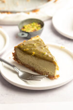 Pistachio Cheesecake With Pistachio Topping - Rich And Delish