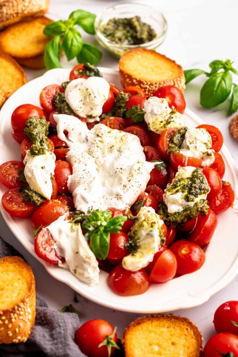 Easy Tomato Burrata Salad - Rich And Delish