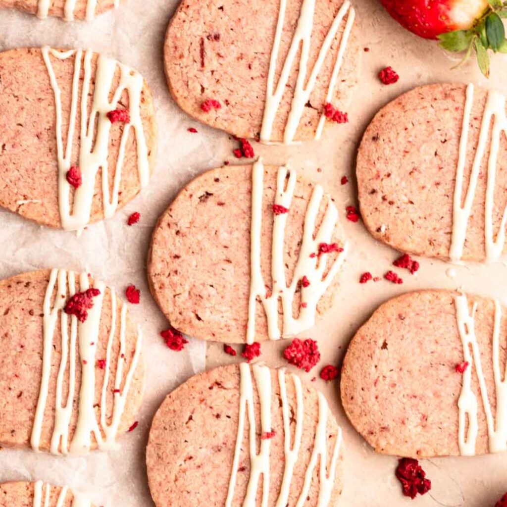 Strawberry Shortbread Cookies - Rich And Delish