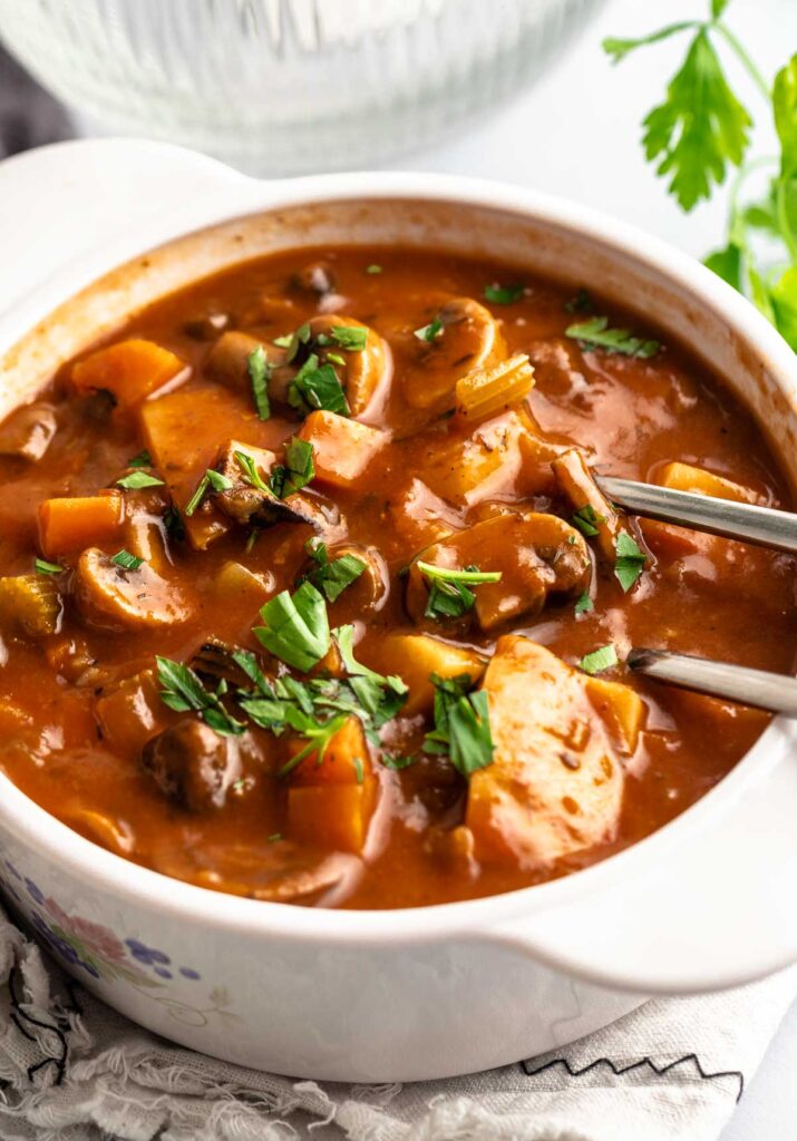 Hearty Vegan Vegetable Stew (One Pot Dish) - Rich And Delish