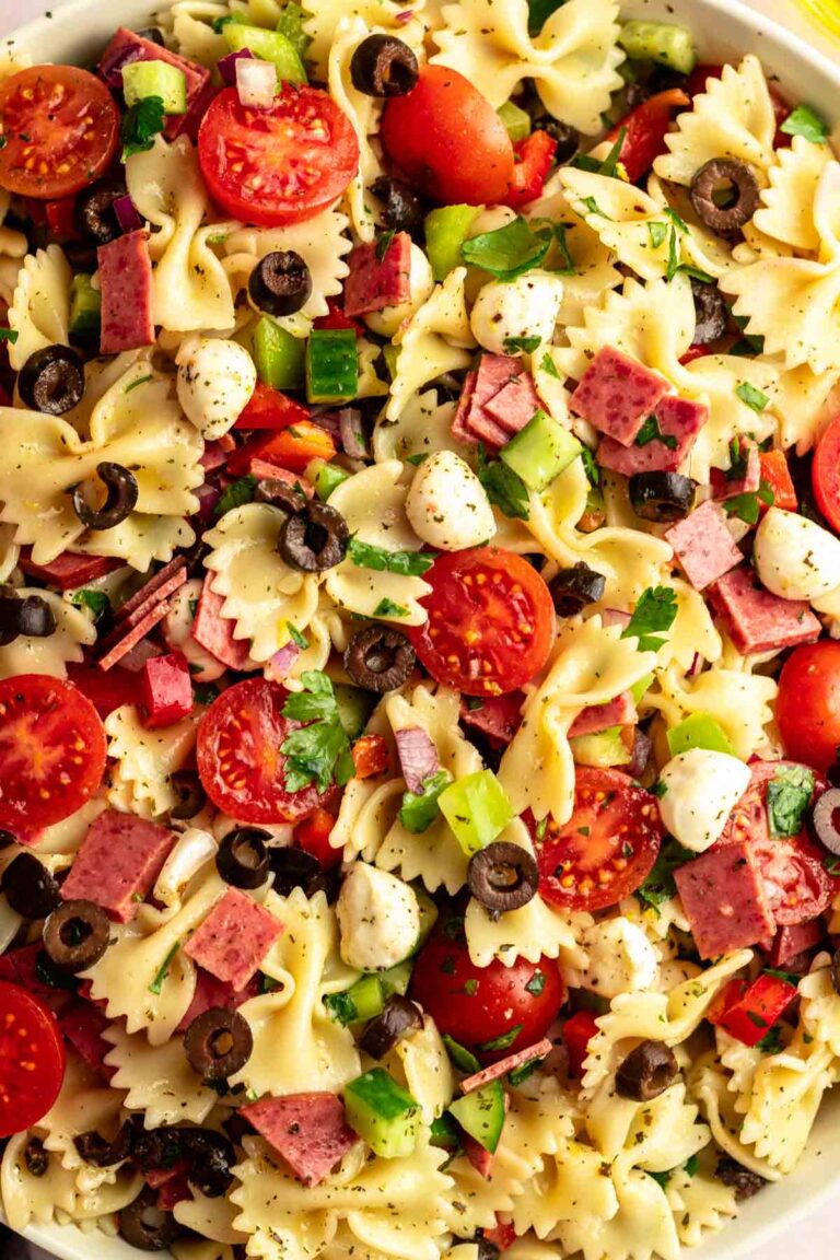 Zesty Italian Pasta Salad With Italian Dressing - Rich And Delish
