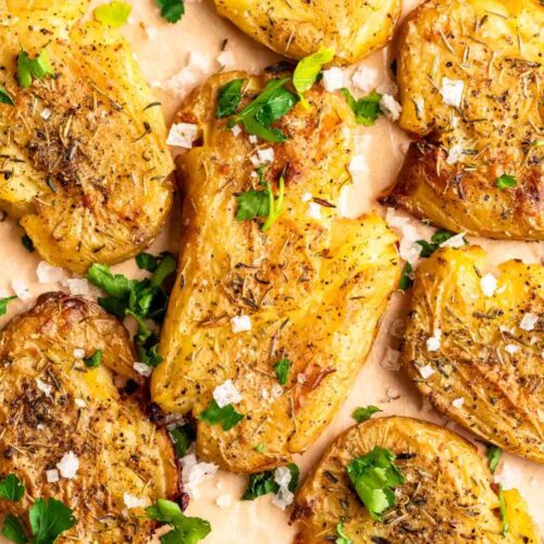 Crispy Smashed Fingerling Potatoes - Rich And Delish