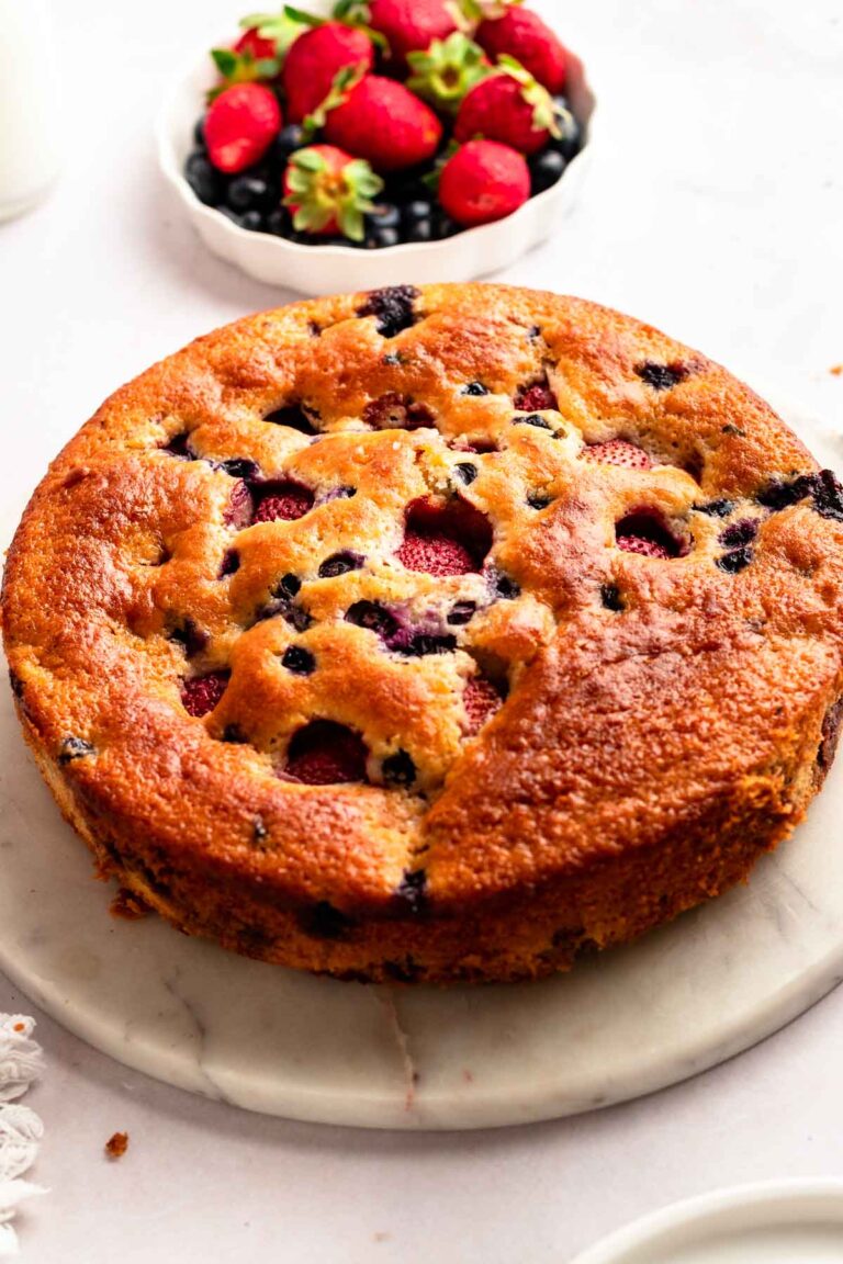 Easy Moist Mixed Berry Cake (One Bowl) - Rich And Delish