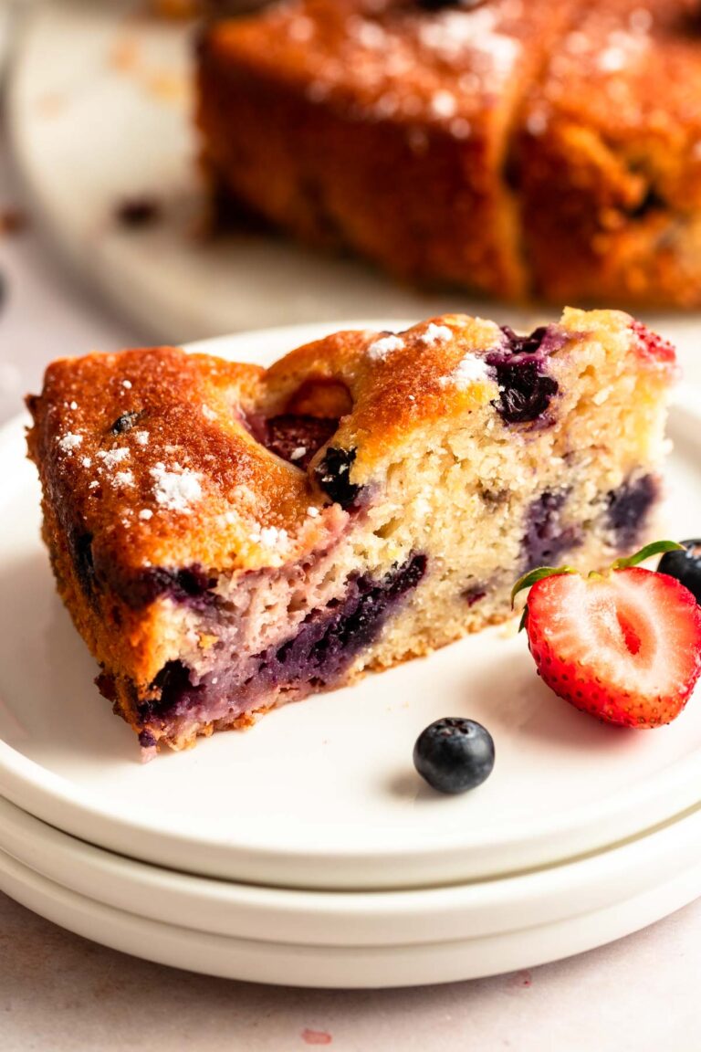 Easy Moist Mixed Berry Cake (One Bowl) - Rich And Delish