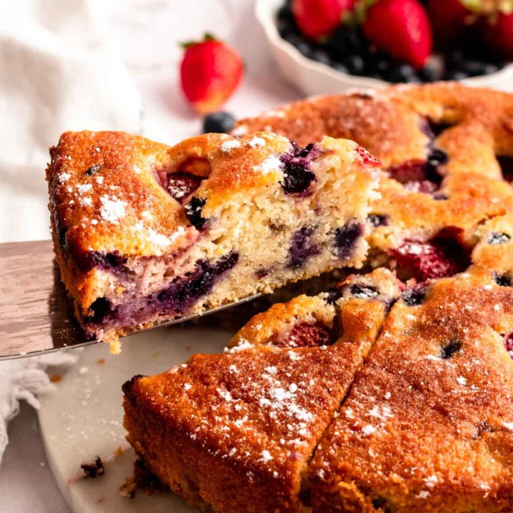 Easy Moist Mixed Berry Cake (One Bowl) - Rich And Delish