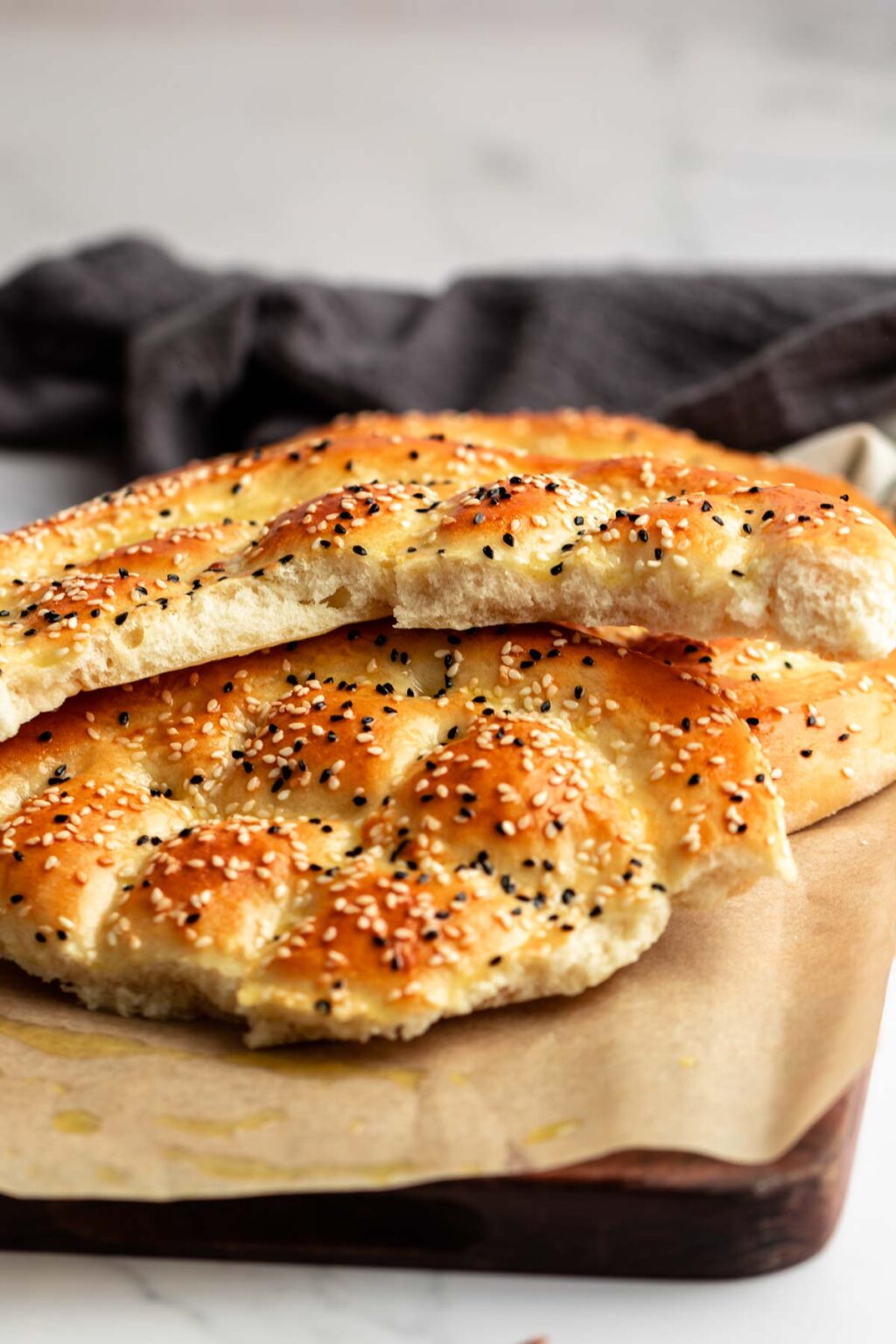 Fluffy Turkish Bread (Pide Bread) - Rich And Delish