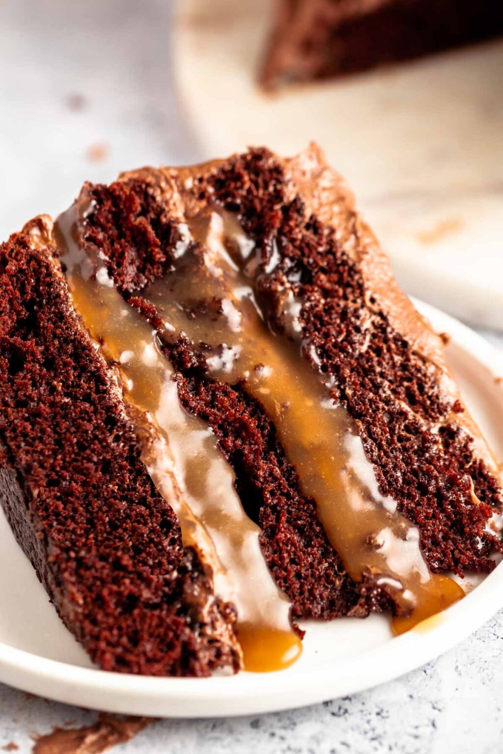 Moist Chocolate Caramel Cake (One Bowl) - Rich And Delish
