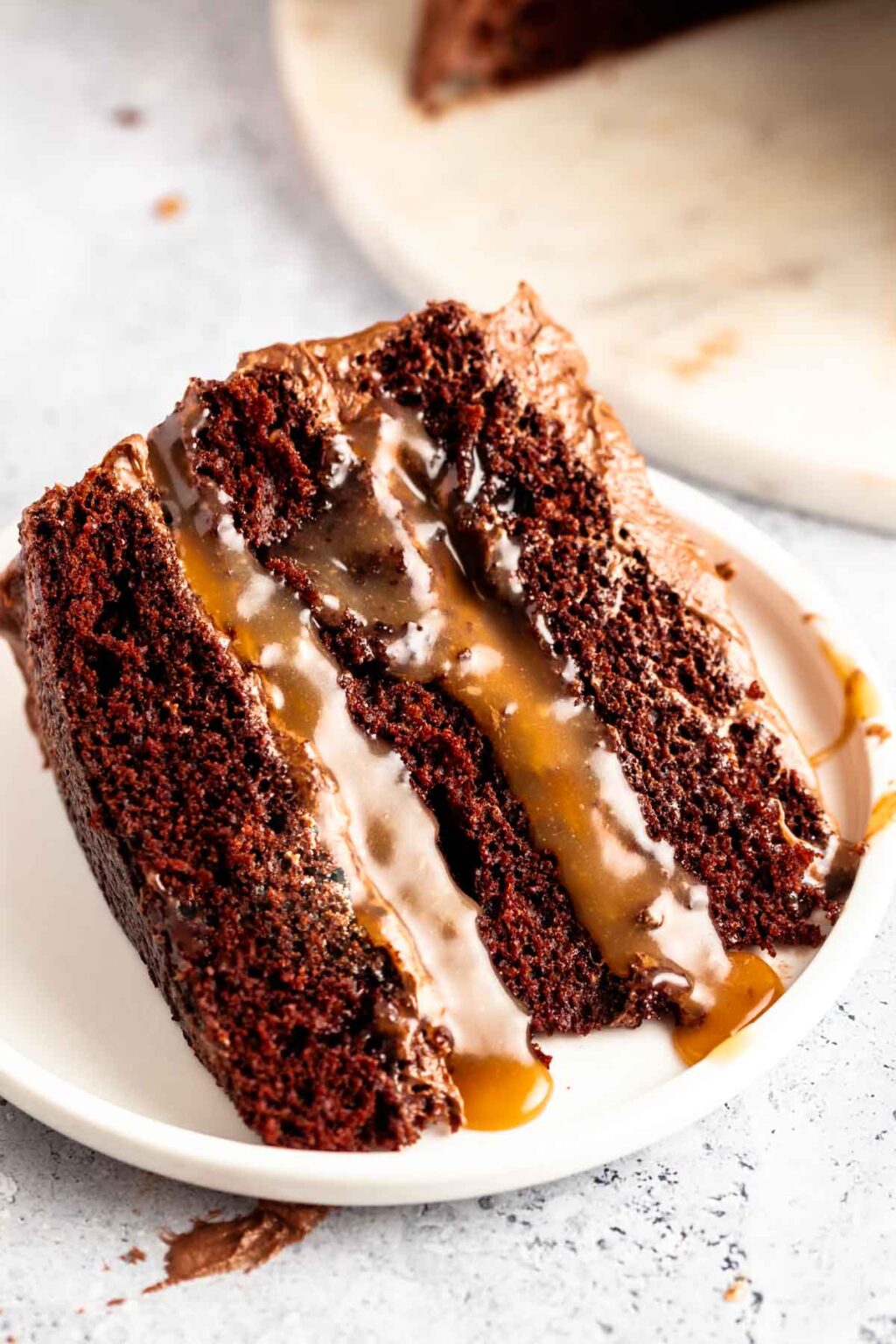 Moist Chocolate Caramel Cake (One Bowl) - Rich And Delish