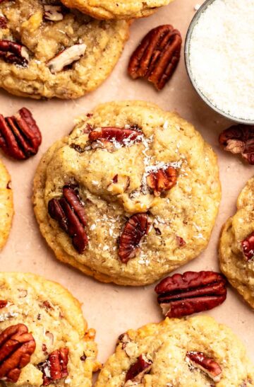 Chewy Coconut Pecan Cookies - Rich And Delish
