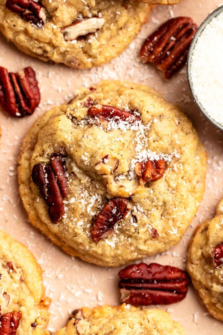 Chewy Coconut Pecan Cookies - Rich And Delish