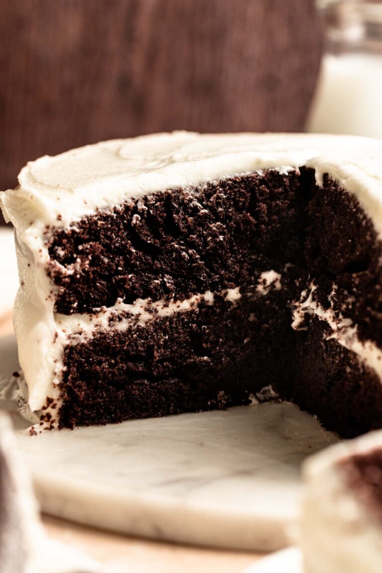 Chocolate Cake With Cream Cheese Frosting - Rich And Delish