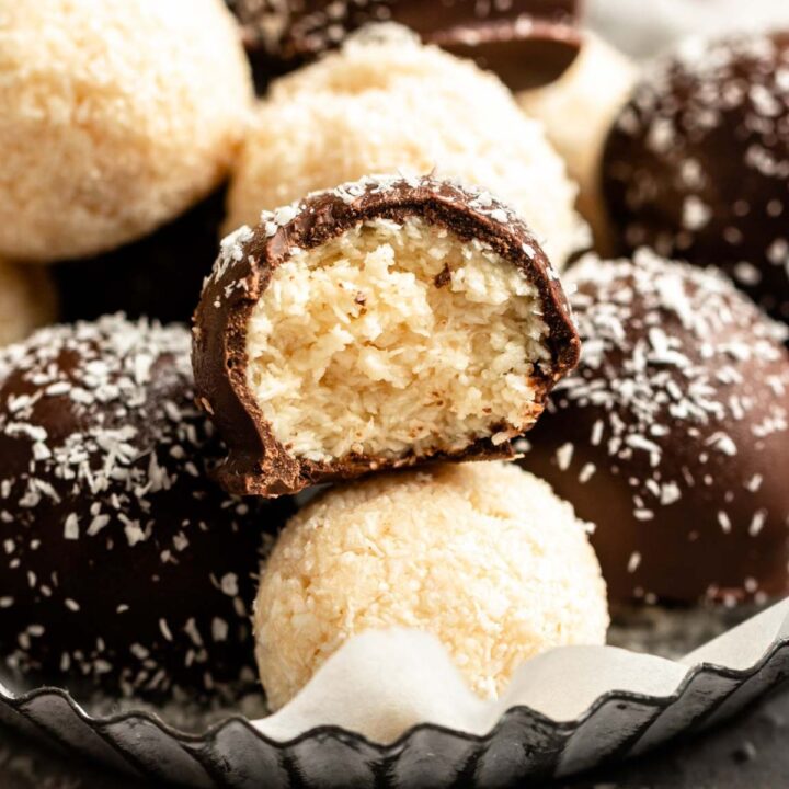 Easy Coconut Balls (Chocolate Covered | 3 Ingredients) - Rich And Delish