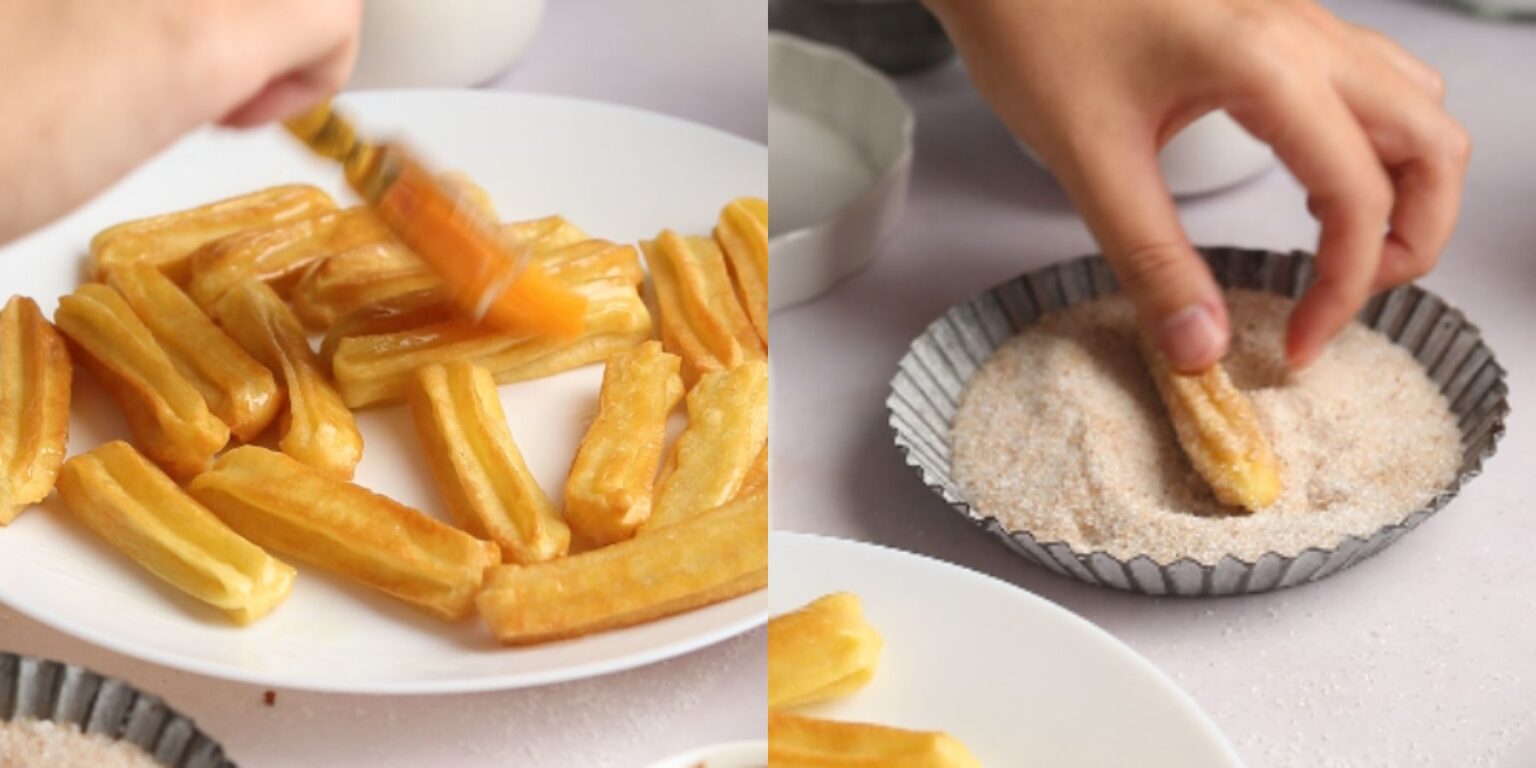 The BEST Air fryer Churros - Rich And Delish