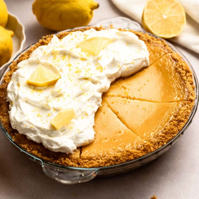 Lemon Pie w/ Condensed Milk (3 Ingredient Filling) - Rich And Delish
