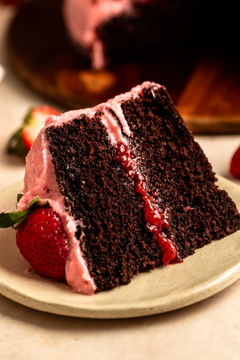 Chocolate Strawberry Cake - Rich And Delish