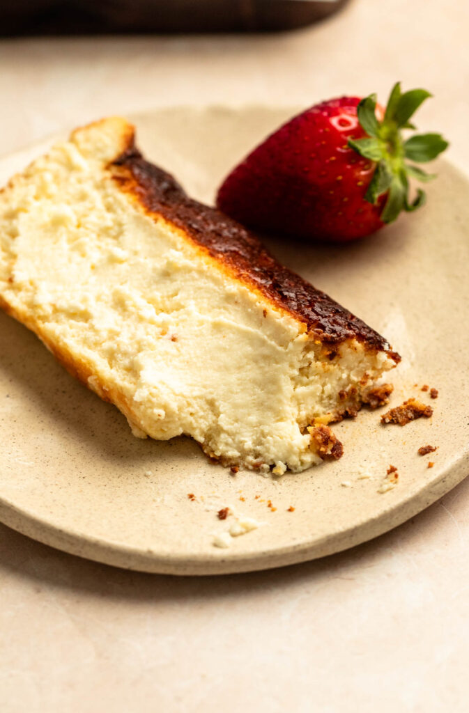 Loaf Pan Basque Cheesecake - Rich And Delish
